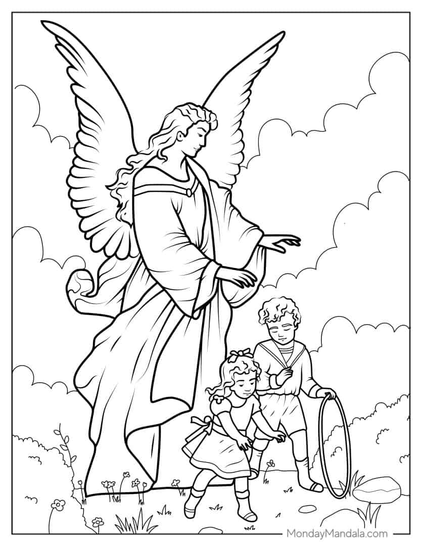 42 Angel Coloring Pages (Free PDF Printables)