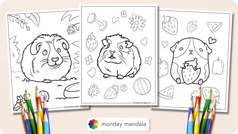 20 Guinea Pig Coloring Pages (Free PDF Printables)