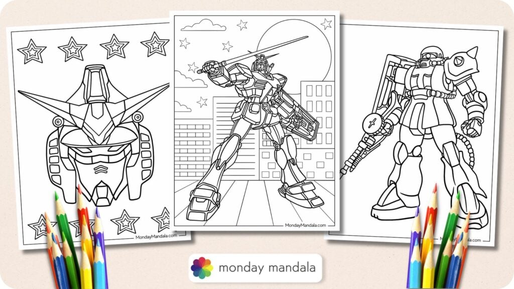 20 Gundam Coloring Pages (Free PDF Printables)