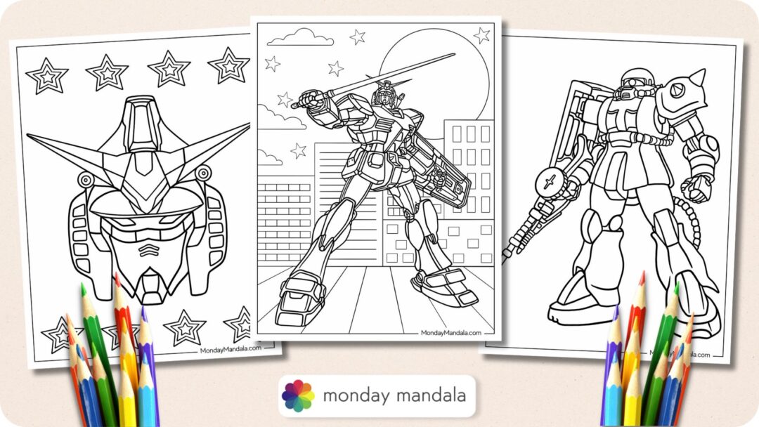20 Gundam Coloring Pages (Free PDF Printables)
