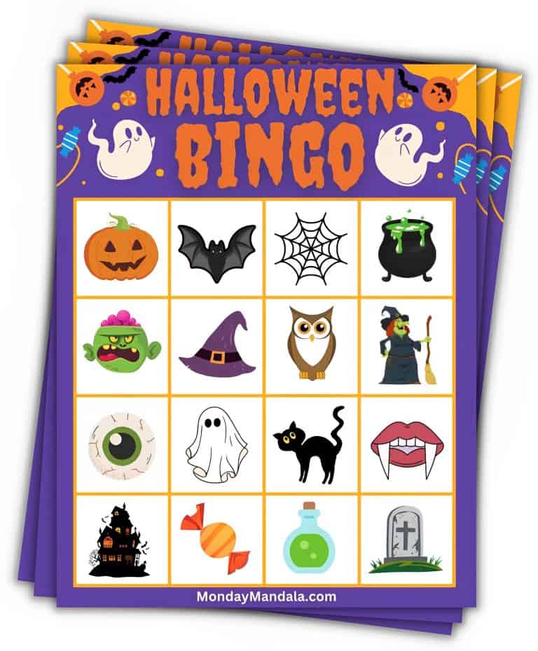 135 Halloween Bingo Cards (Free PDF Printables)