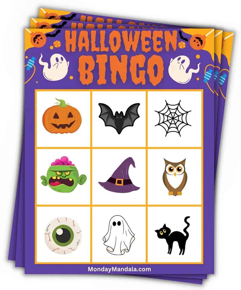 135 Halloween Bingo Cards (Free PDF Printables)