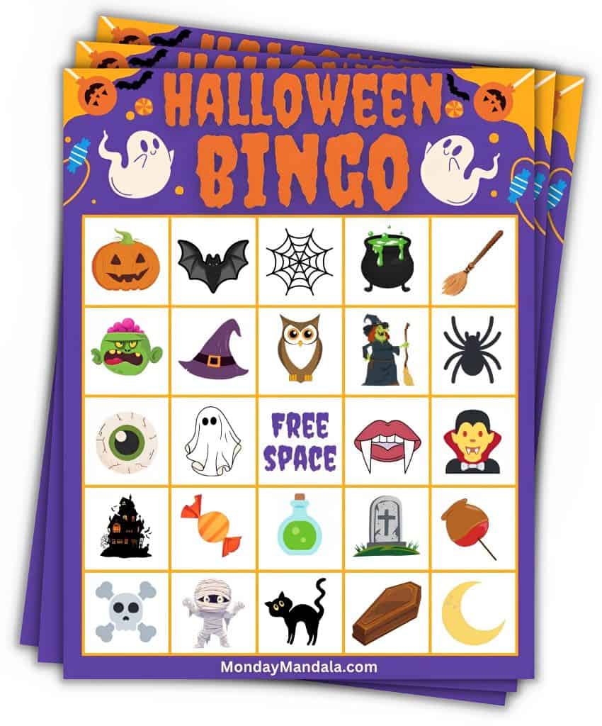 180 Halloween Bingo Cards (Free PDF Printables)