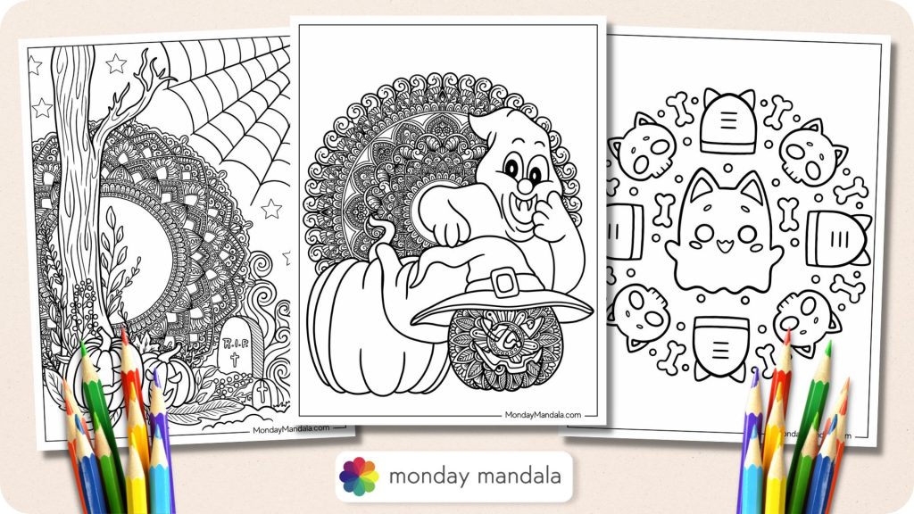 14 Halloween Mandala Coloring Pages (Free PDF Printables)