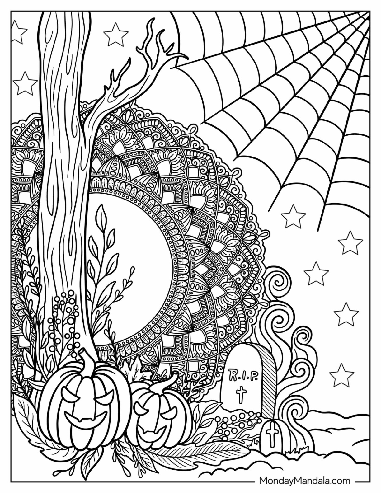 14 Halloween Mandala Coloring Pages Free PDF Printables 