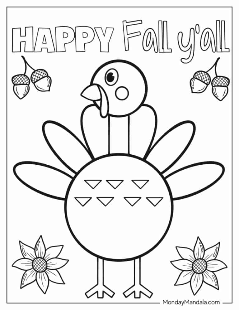 82 Autumn & Fall Coloring Pages (Free PDF Printables)