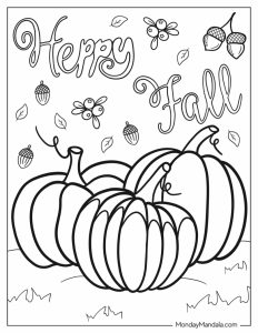 82 Autumn & Fall Coloring Pages (Free PDF Printables)