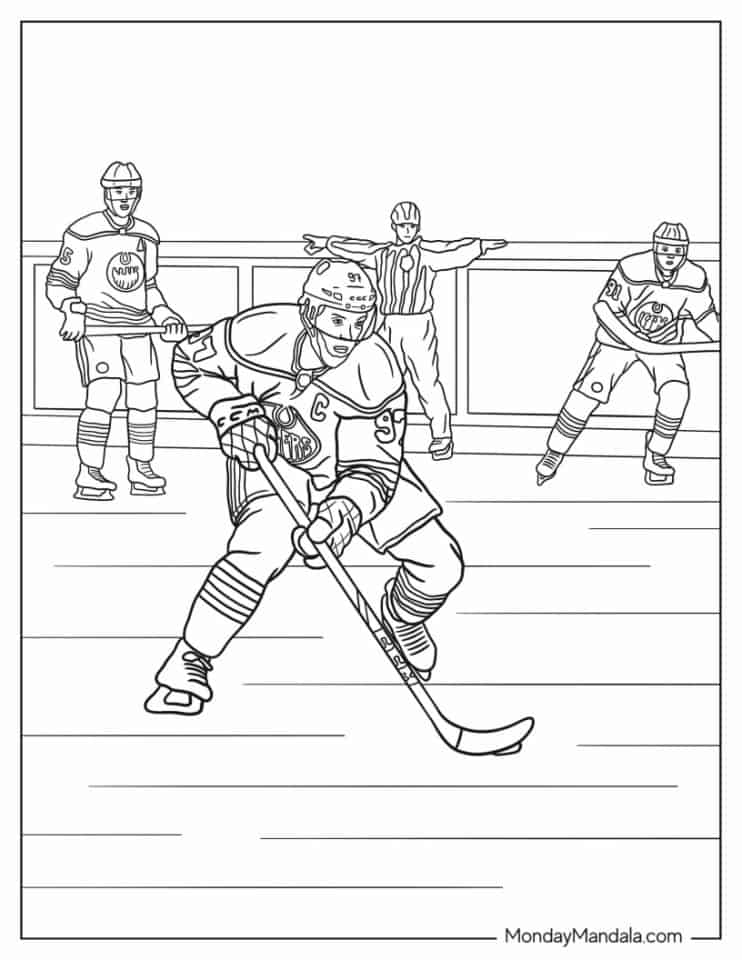 36 Hockey & NHL Coloring Pages (Free PDF Printables)