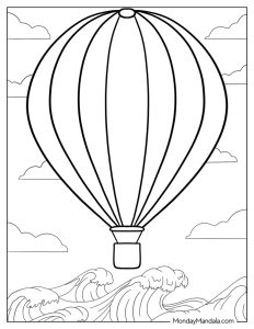 41 Hot Air Balloon Coloring Pages (Free PDF Printables)