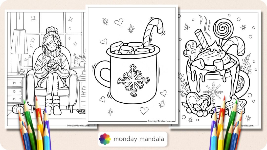 32 Christmas Coloring Pages For Adults (Free Printables)