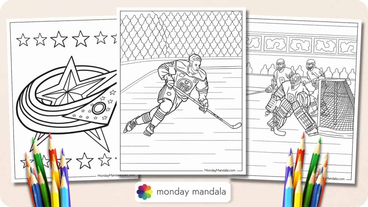 36 Hockey & NHL Coloring Pages (Free PDF Printables)