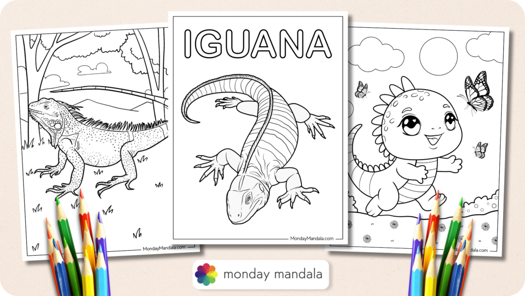 33 Iguana Coloring Pages (Free PDF Printables)