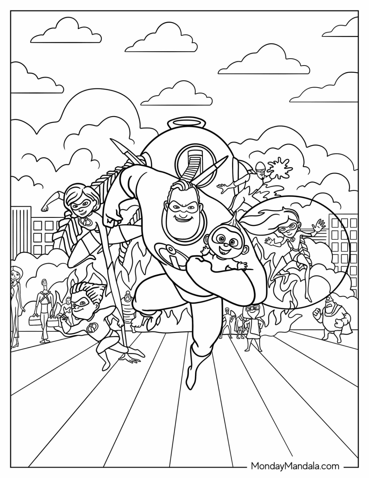 Mirage Coloring Page The Incredibles Ready For Download