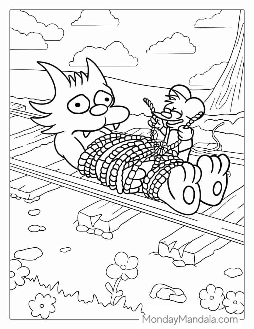 44 Simpsons Coloring Pages (Free PDF Printables)