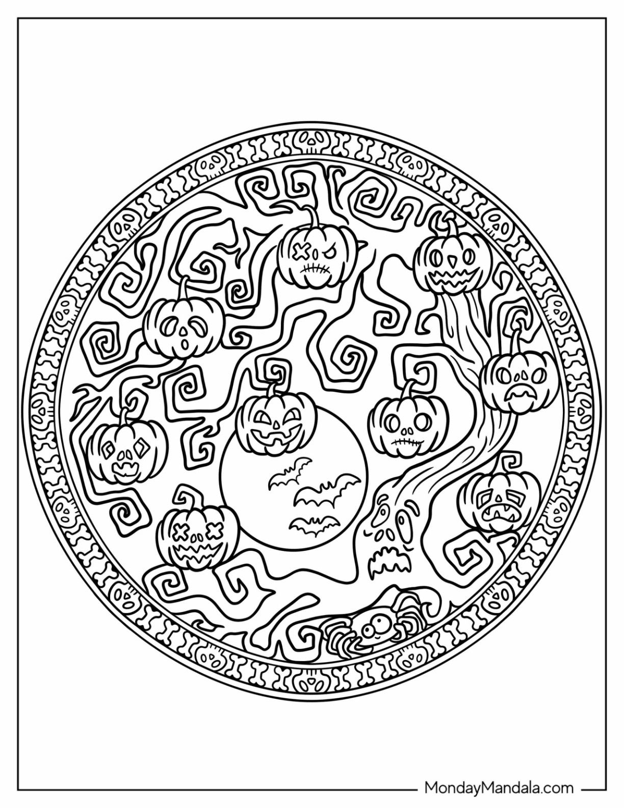 14 Halloween Mandala Coloring Pages Free PDF Printables 