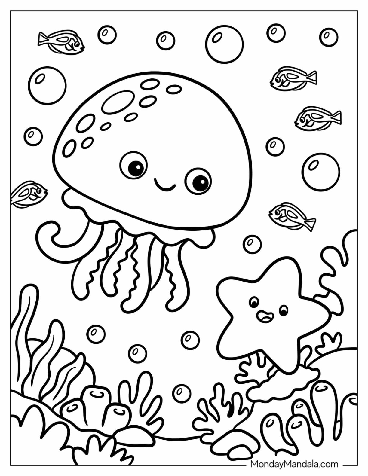 38 Jellyfish Coloring Pages (Free PDF Printables)
