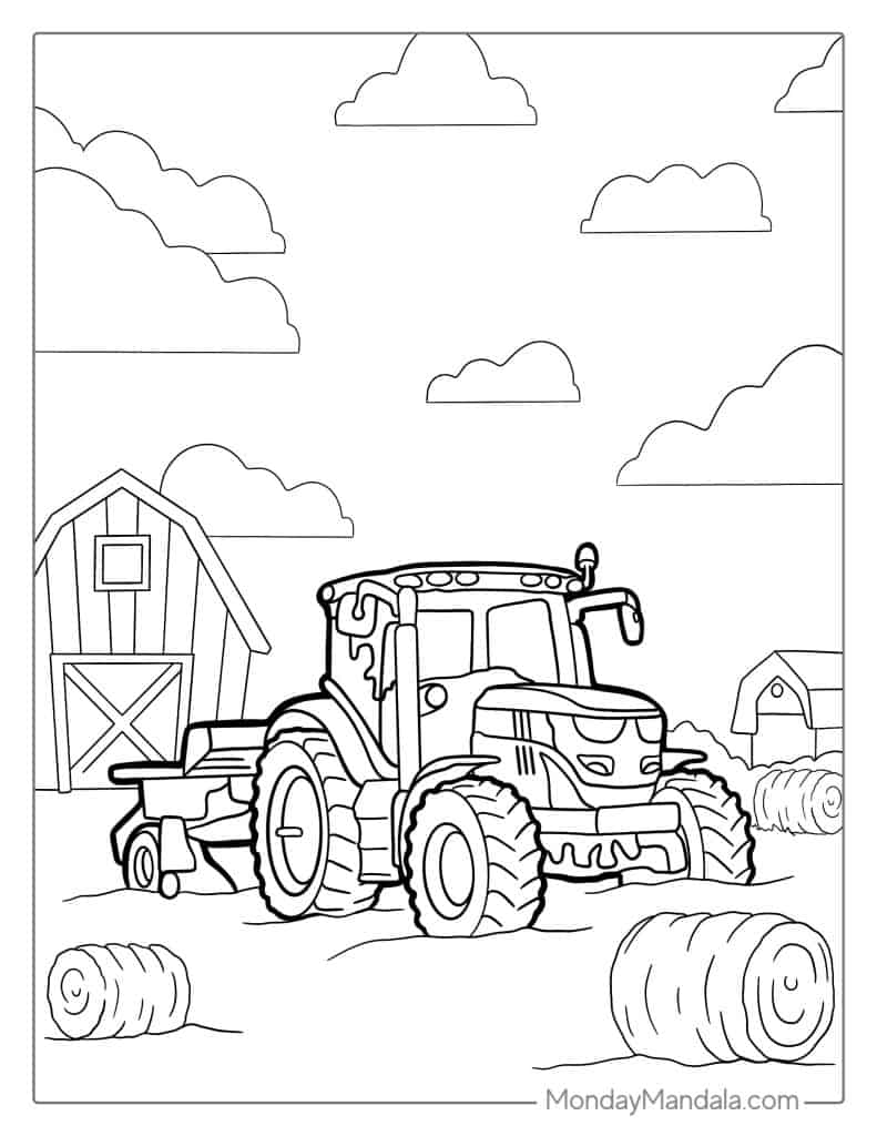 Tractor Printable Coloring Pages