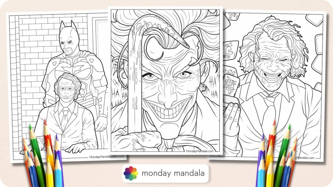 22 Joker Coloring Pages (Free PDF Printables)