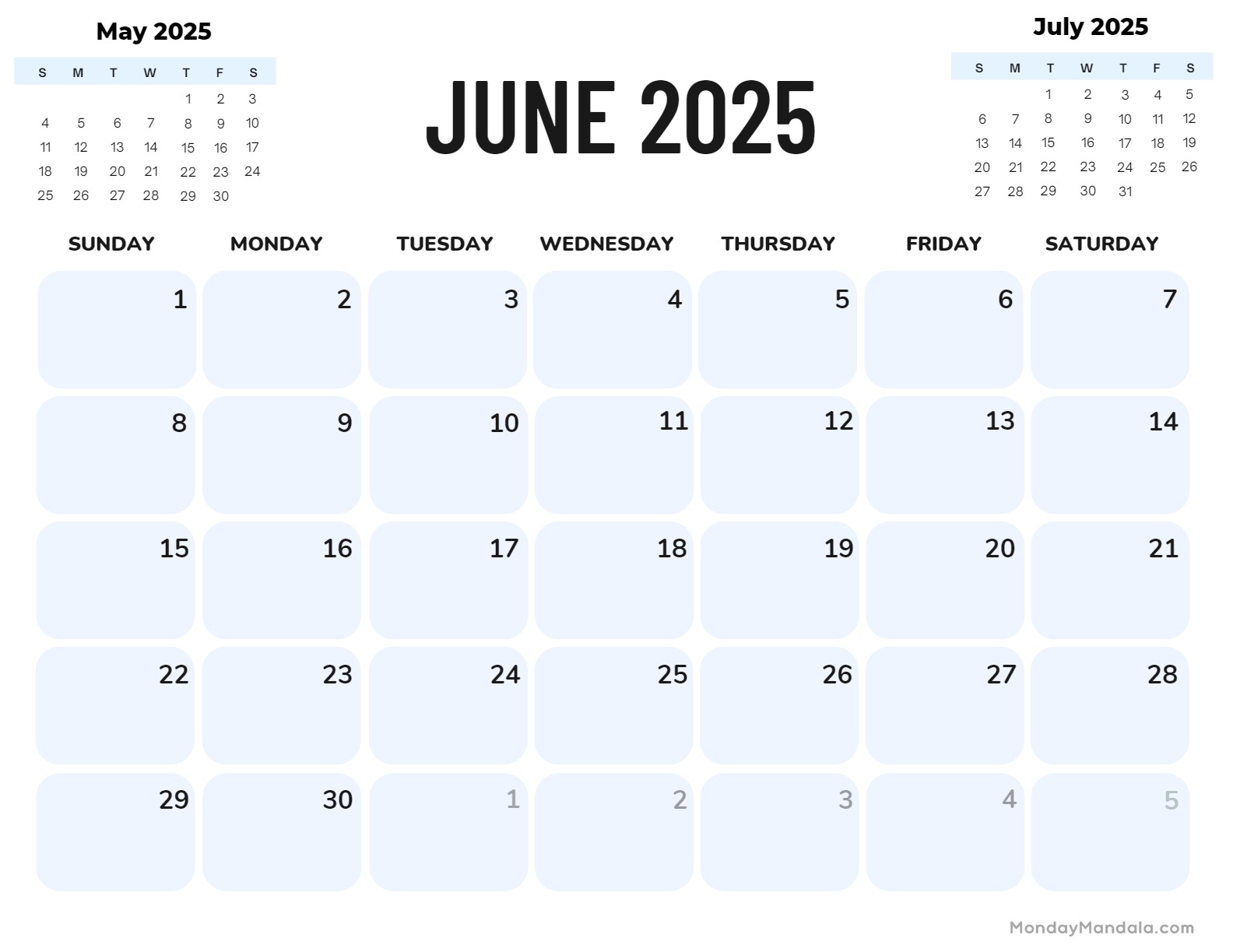 June 2025 Calendar 52 Free PDF Printables 