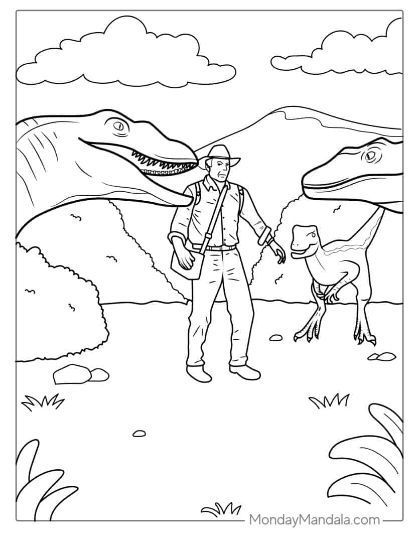 24 Velociraptor Coloring Pages (Free PDF Printables)