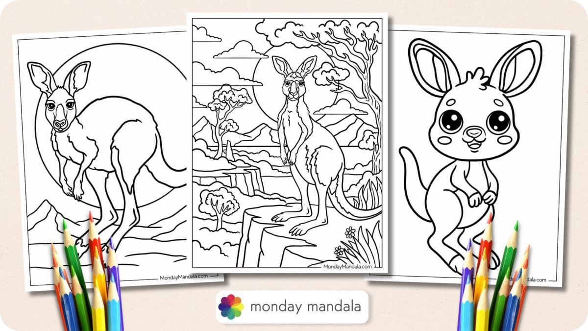 22 Kangaroo Coloring Pages (Free PDF Printables)