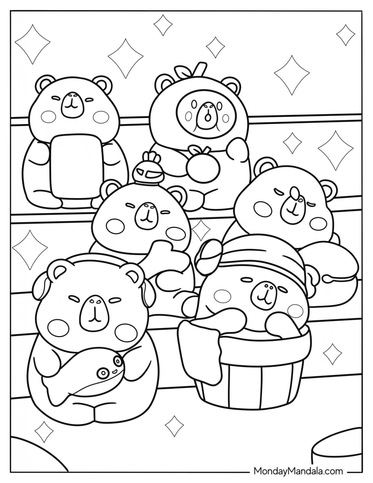 capybara coloring pages