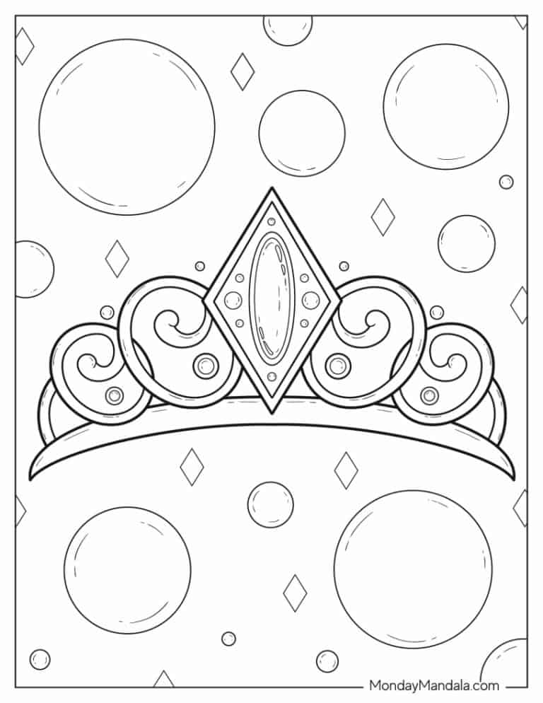 37 Crown Coloring Pages (Free PDF Printables)