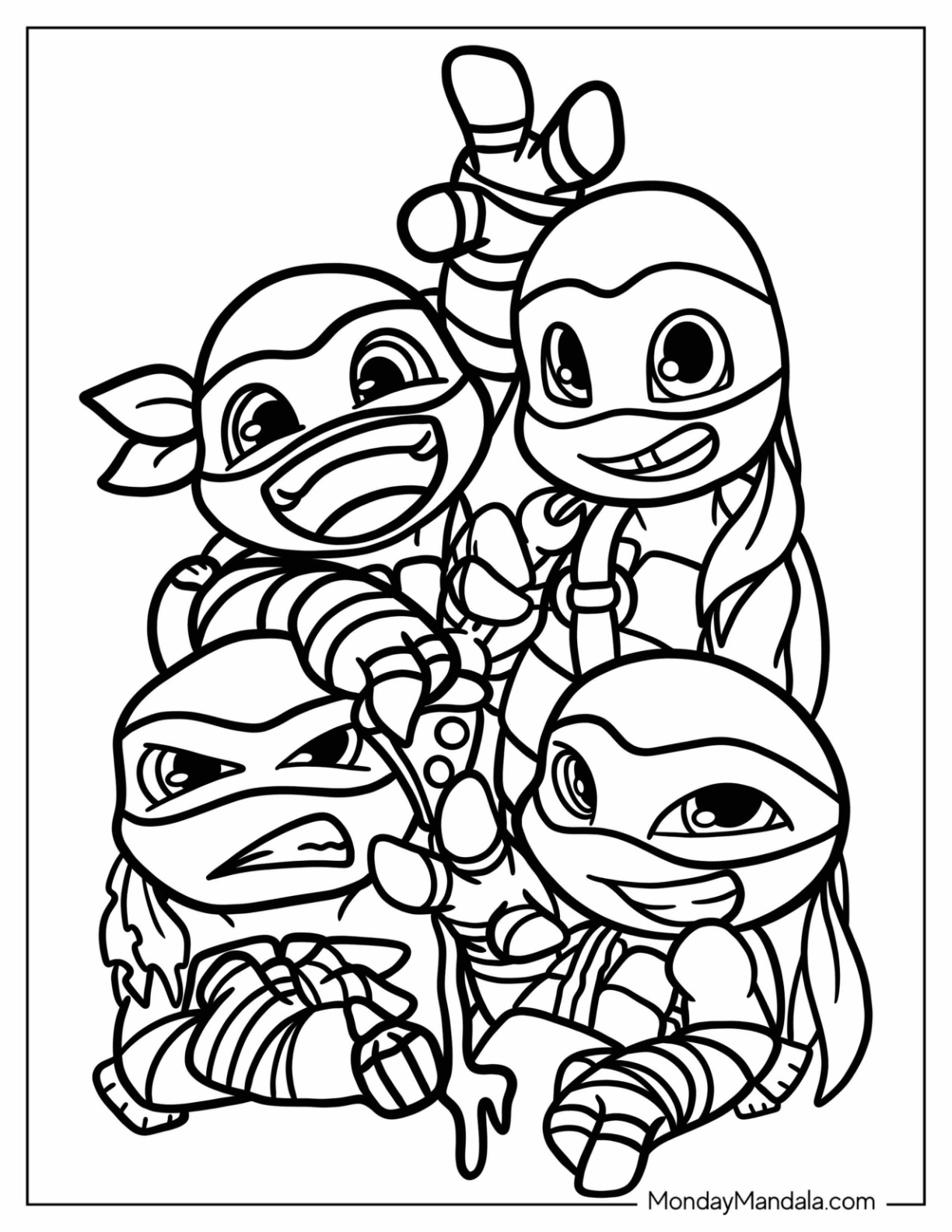 Ninja Turtles Weapons Coloring Pages Coloring Pages