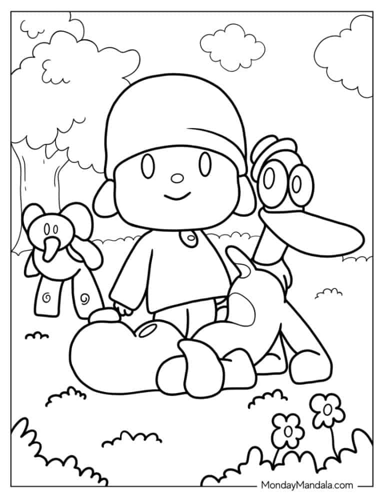24 Pocoyo Coloring Pages (Free PDF Printables)