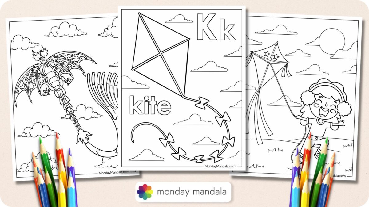28 Kite Coloring Pages (Free PDF Printables)