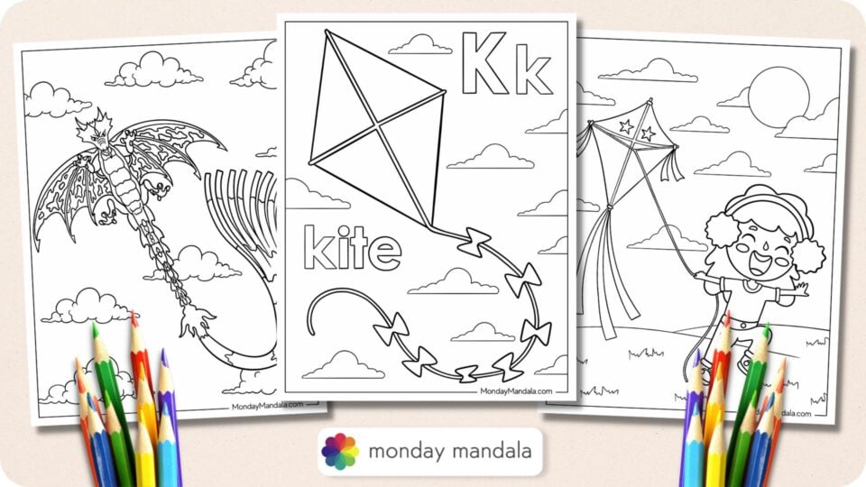 28 Kite Coloring Pages (Free PDF Printables)