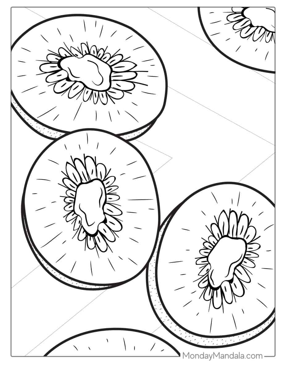 32 Fruit Coloring Pages (Free PDF Printables)