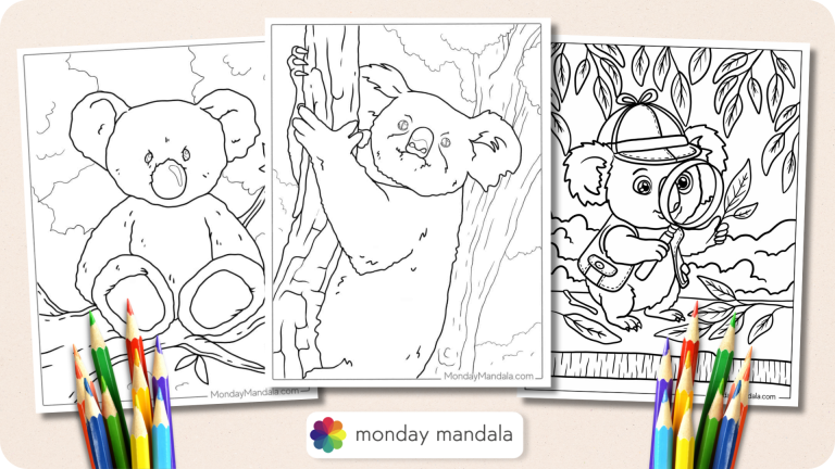 27 Koala Coloring Pages (Free PDF Printables)