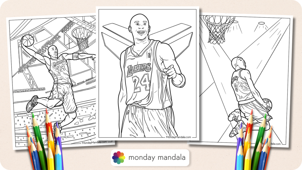 15 Kobe Bryant Coloring Pages (Free PDF Printables)