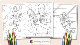 18 Kylian Mbappé Coloring Pages (Free PDF Printables)