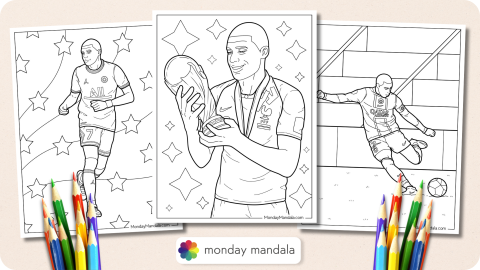 18 Kylian Mbappé Coloring Pages (Free PDF Printables)