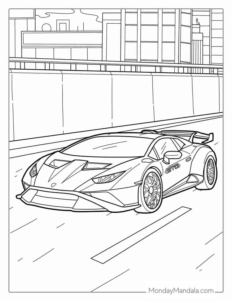 24 Lamborghini Coloring Pages (Free PDF Printables)