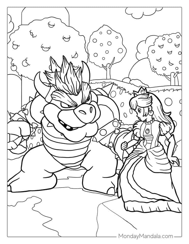 24 Princess Peach Coloring Pages (Free PDF Printables)