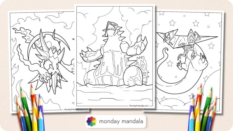 26 Legendary Pokemon Coloring Pages (Free PDF Printables)