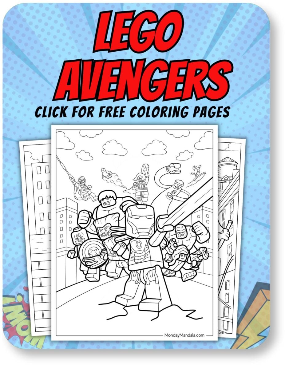 800 Superhero Coloring Pages (Free PDF Printables)