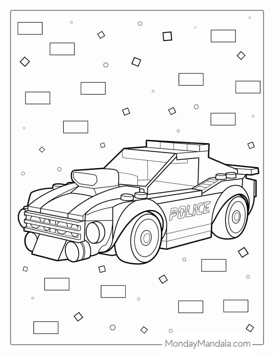 36 Police Car Coloring Pages (Free PDF Printables)