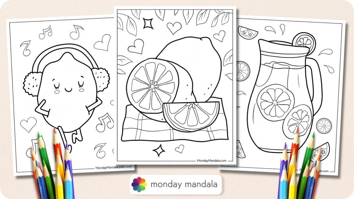20 Lemon Coloring Pages (Free PDF Printables)