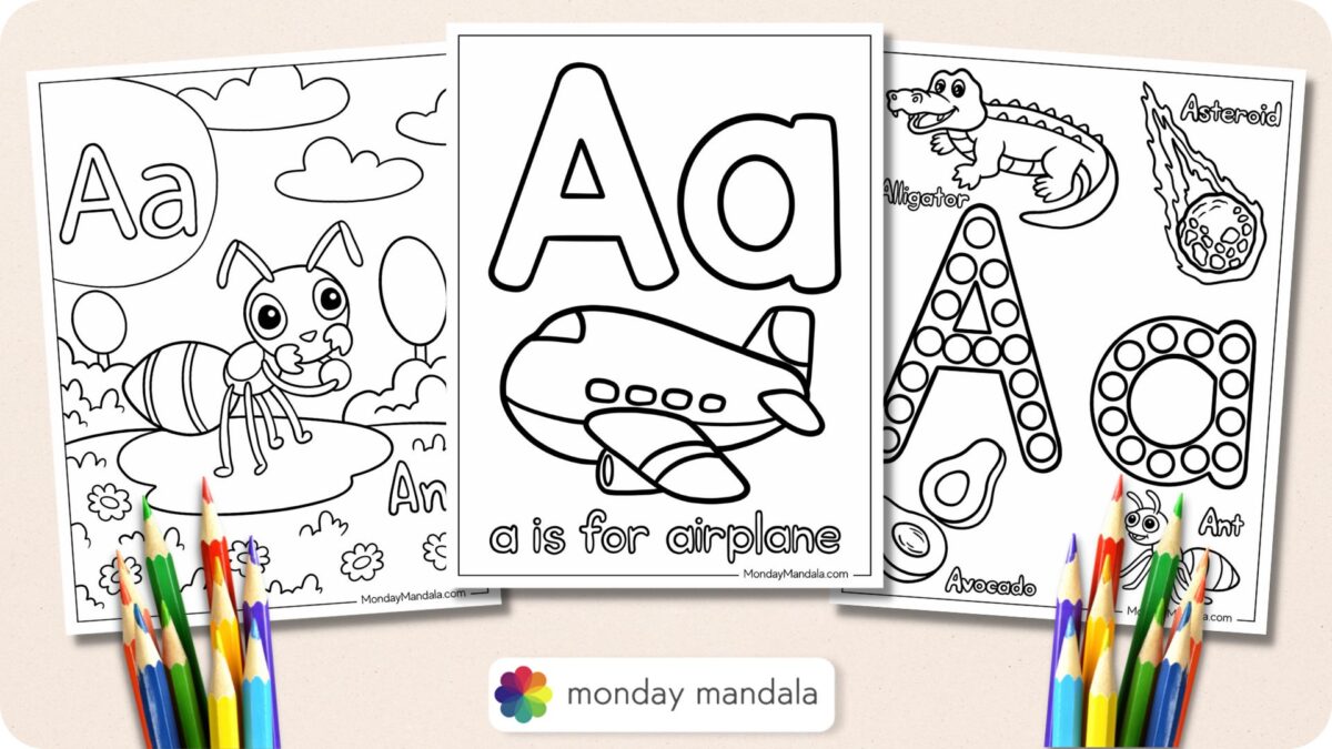23 Letter A Coloring Pages (Free PDF Printables)