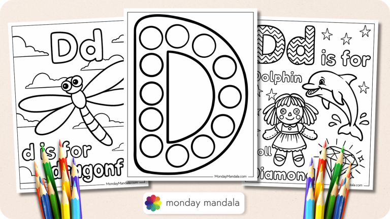 20 Letter D Coloring Pages (Free PDF Printables)