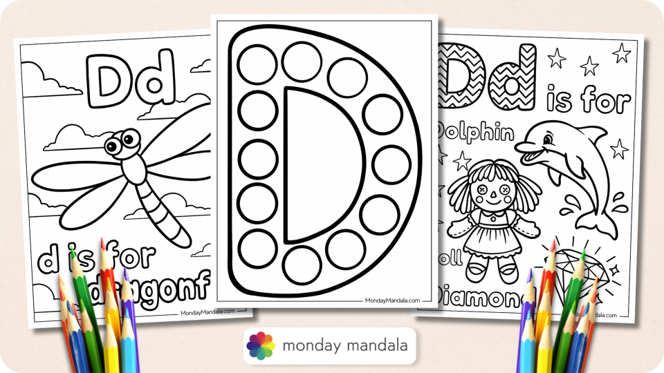 20 Letter D Coloring Pages (Free PDF Printables)