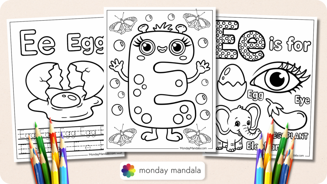 20 Letter E Coloring Pages (Free PDF Printables)