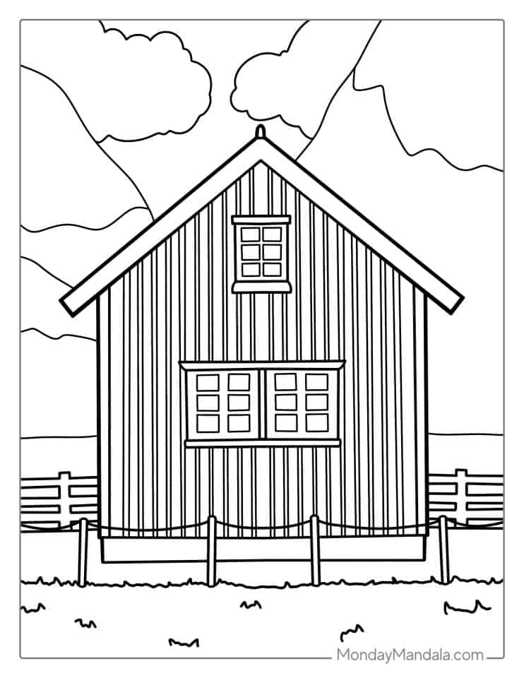 40 House Coloring Pages (Free PDF Printables)