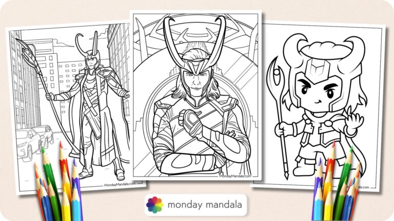 20 Loki Coloring Pages (Free PDF Printables)