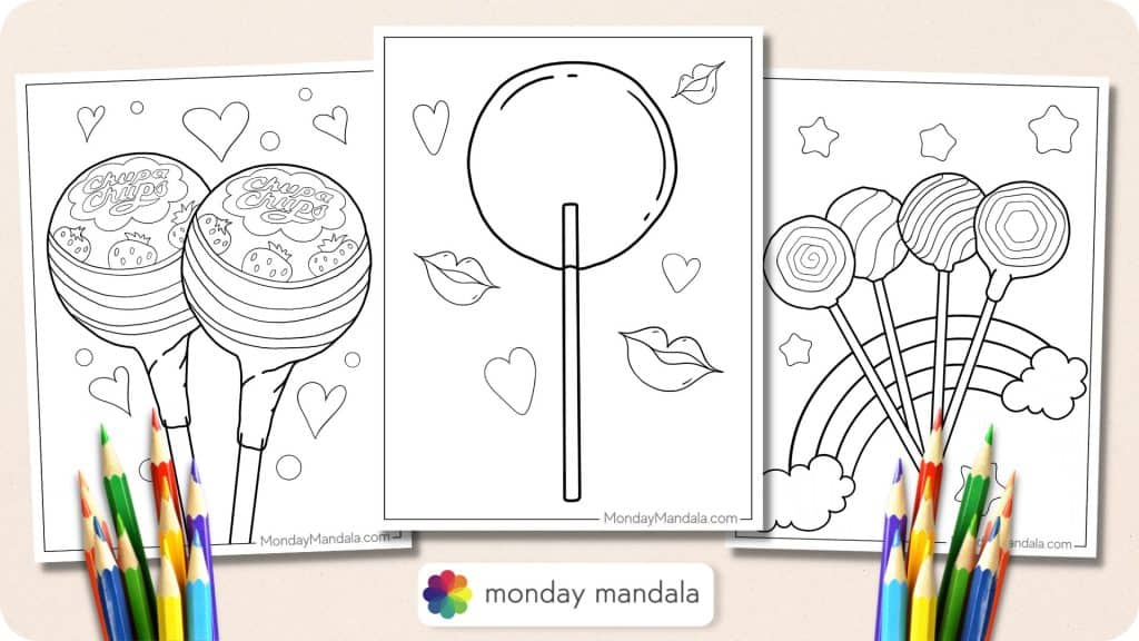 20 Lollipop Coloring Pages (Free PDF Printables)