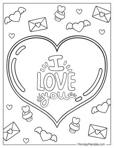 22 I Love You Coloring Pages (Free PDF Printables)